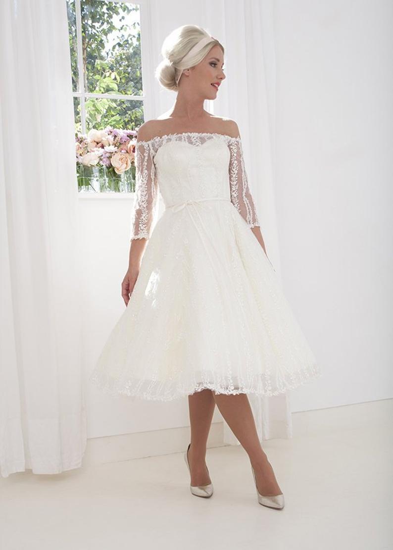 60 Best Tea Length Dresses for Elegant Brides - The Trend Spotter