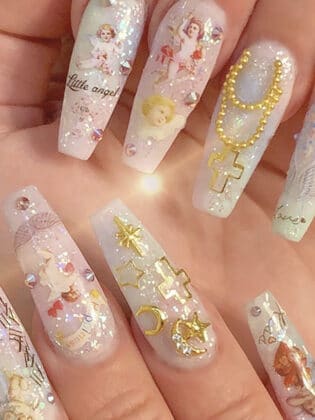 35 Angel Nails Designs For a Whimsical Look (2024) - The Trend Spotter