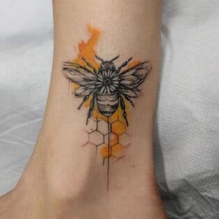 100 Inspiring Bee Tattoo Designs & Meaning - The Trend Spotter