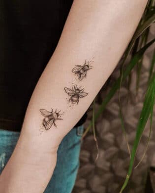100 Inspiring Bee Tattoo Designs & Meaning - The Trend Spotter